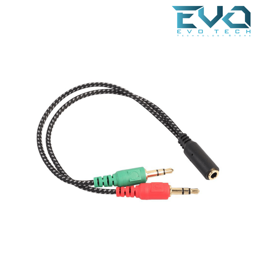 Converter Audio From 1 JACK To 2 JACK 3.5mm - Evo Tech - ايفو تك